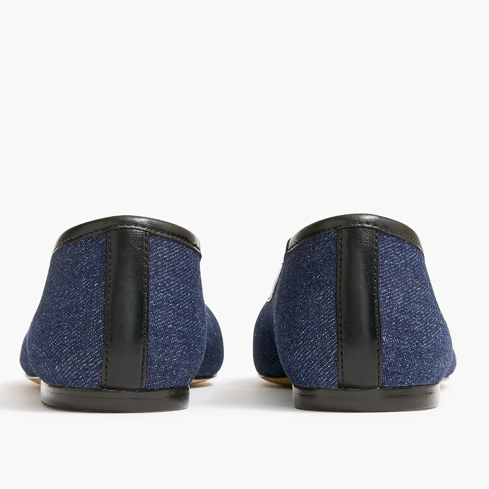 J. Crew | Shoes | Nwt Jcrew Cap Toe Denim Ballet Flats | Poshmark